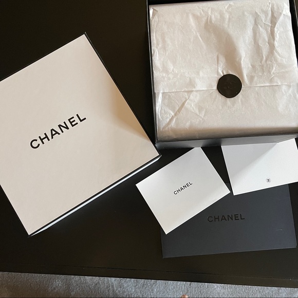 CHANEL | Accessories | Chanel Gift Box With Padding Tissue Paper And ...